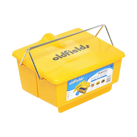 Yellow Plastic Roller Bucket with Ramp & Lid