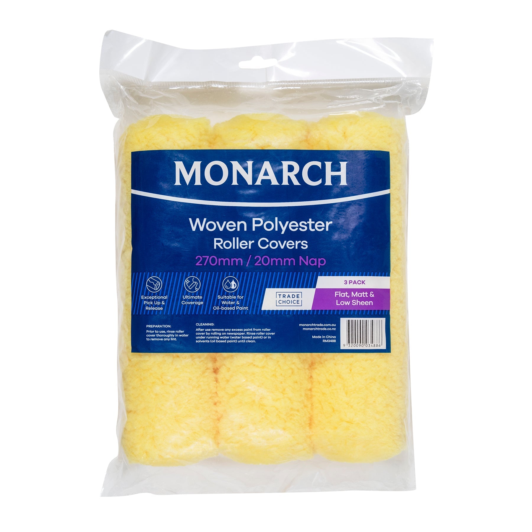 Monarch Woven Polyester Nap Roller Cover - Paintworld