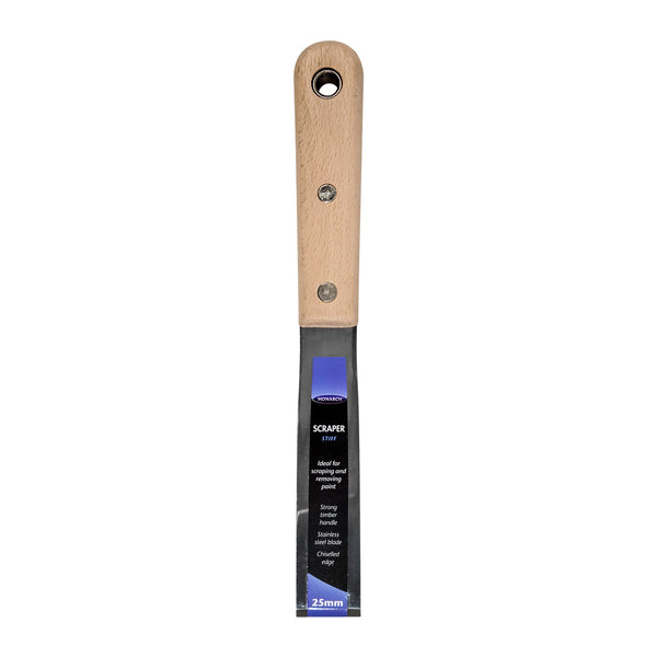Monarch Wooden Handle Scraper Stiff - Paintworld